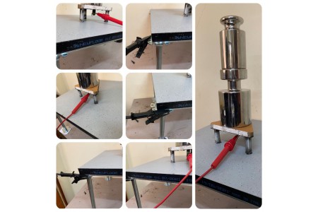 The raised floor tiles tests at the Housing and Building National ...